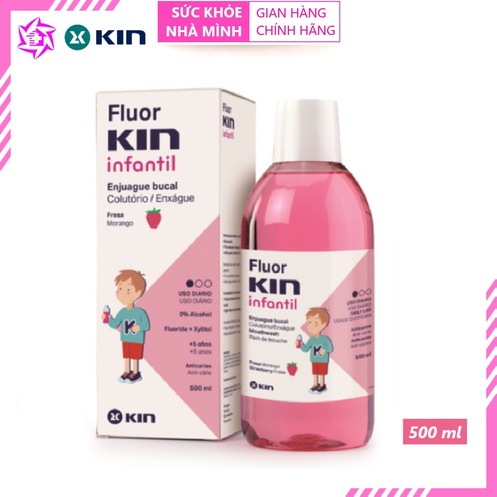 SKNM | Nước Súc Miệng Trẻ Em FLUOR KIN CHILDREN INFANTIL ® 500ml - Ngừa ...