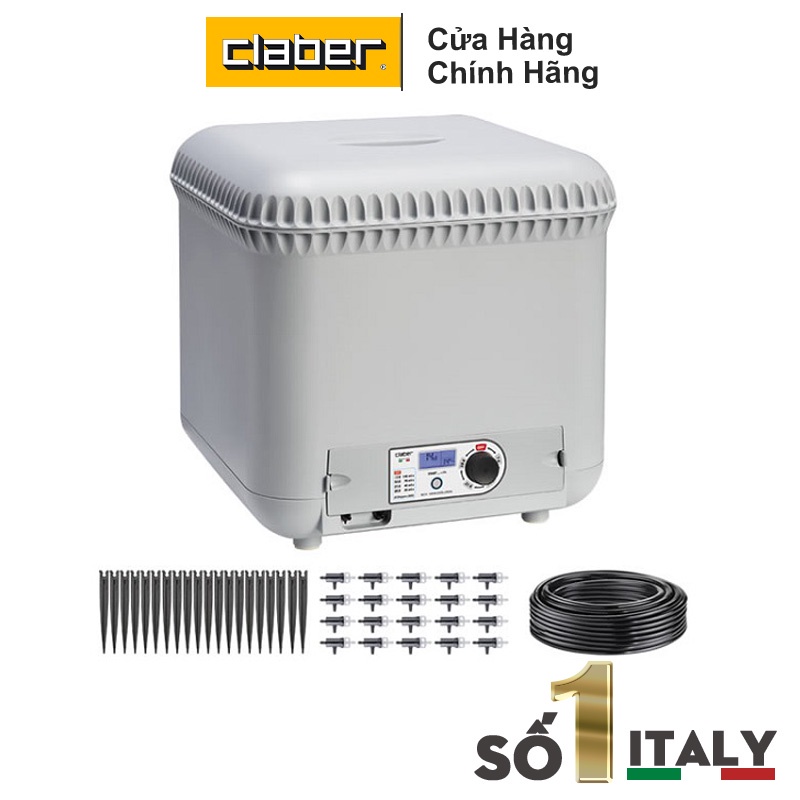 Bộ bình chứa nước hẹn giờ Claber Oasis evolution, 20 đầu tưới nhỏ giọt ...