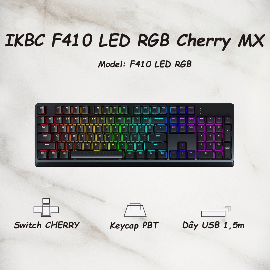Bàn Phím Cơ IKBC F410 LED RGB - Switch Cherry | Shopee Việt Nam
