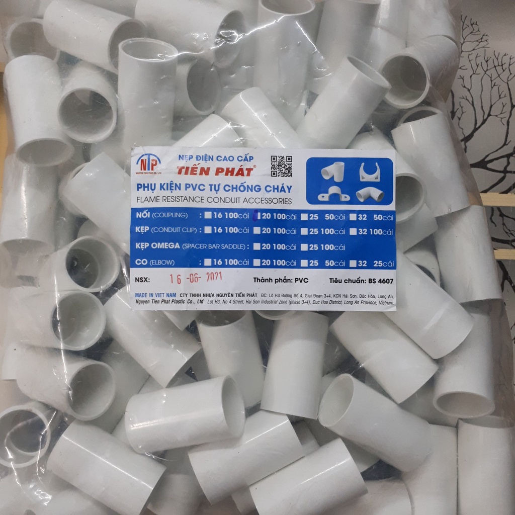 Nối ống điện nhựa PVC (bịch 100 cái) - Tiến Phát | Shopee Việt Nam