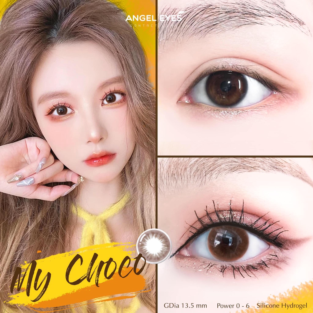 KÍNH ÁP TRÒNG MÀU NÂU TỰ NHIÊN - MY CHOCO - LENS SILICONE THƯƠNG HIỆU ...