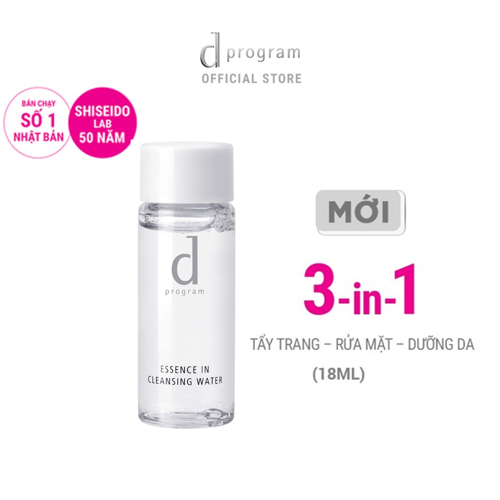 [HB GIFT] Nước tây trang dưỡng da dprogram Essence In Cleansing Water 18ml | Shopee Việt Nam