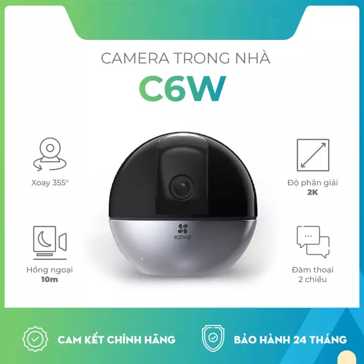 Camera wifi Ezviz C6W 4MP độ phân giải 2K - Camera quay quét thông minh ...