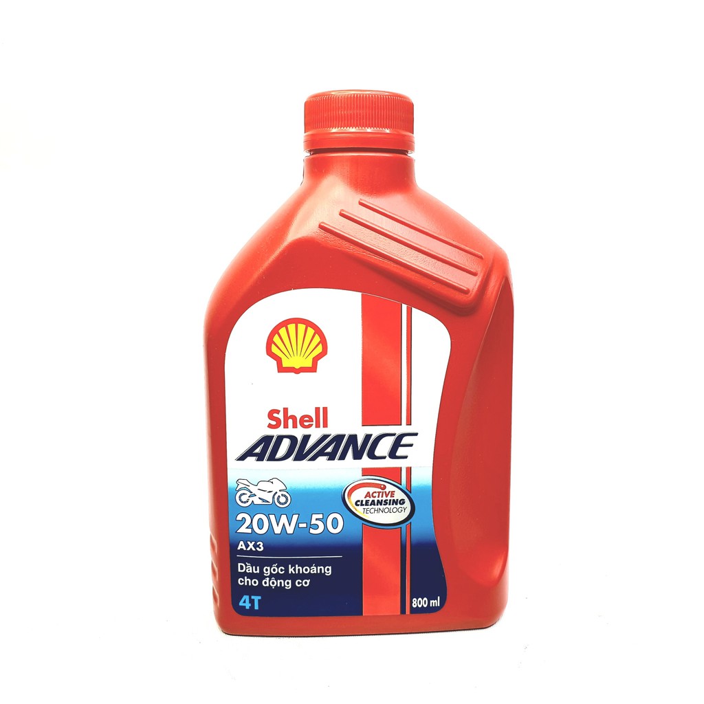 NHỚT ĐỘNG CƠ 4T CAO CẤP SHELL ADVANCE AX3 20W50 800ml | Shopee Việt Nam