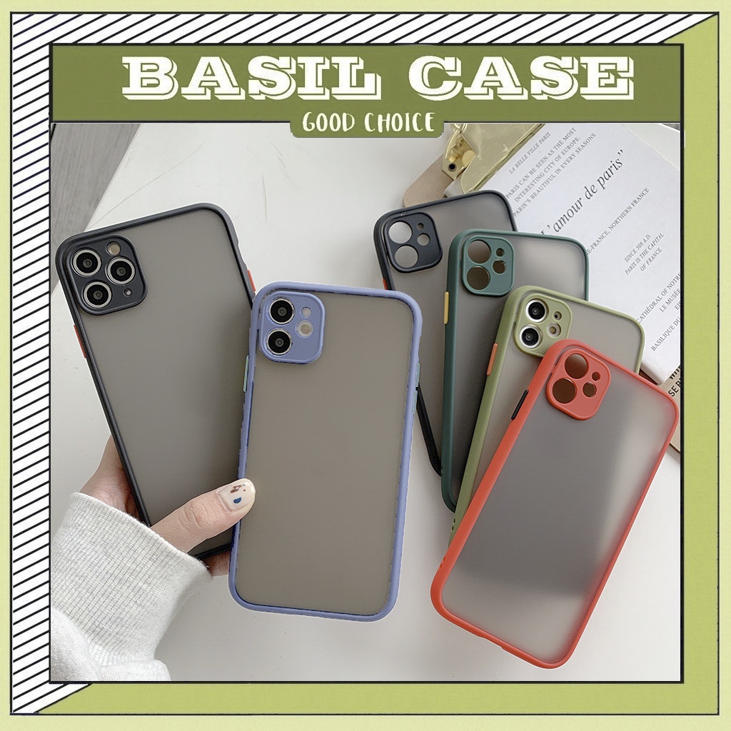 Ốp lưng iphone Basic Viền nhựa dẻo mặt nhám 6s/6plus/6splus/7plus/8plus/x/xs/xs max/11/11promax ...