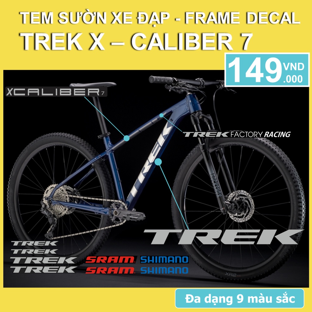 Tem decal dán sườn xe đạp TREK X-CALIBER 7 2021 | Frame decal | Shopee ...