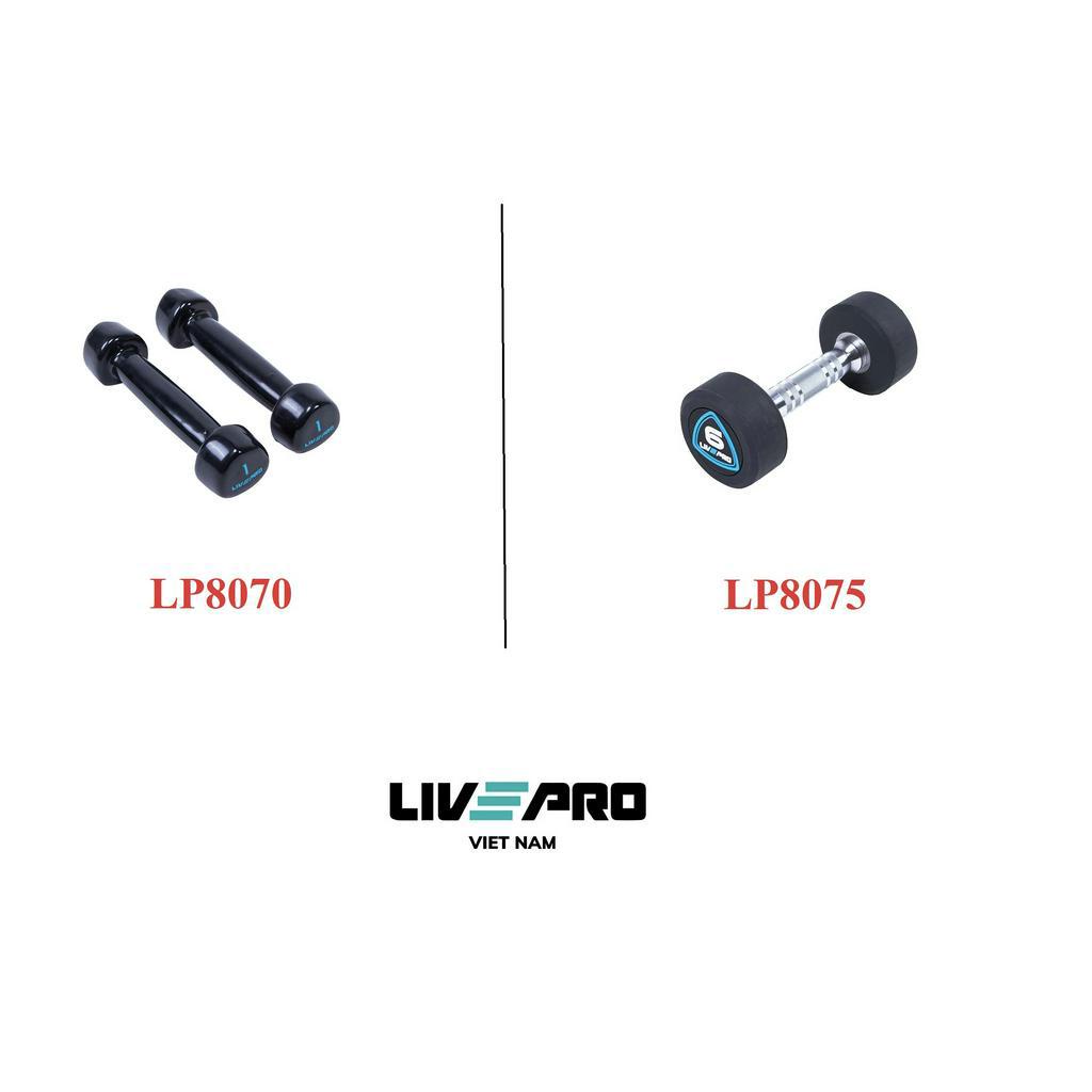Tạ tay Studio cao cấp 7kgx2 - Tay cầm Nhựa/Thép, bọc Nhựa/URETHANE cao cấp - Thương hiệu Livepro ...