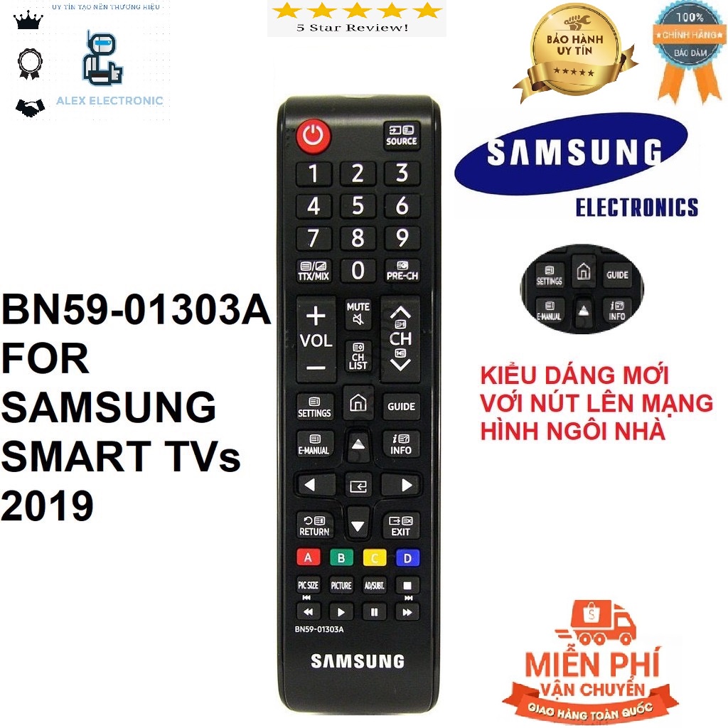 Remote điều khiển tivi Samsung smart BN59-01303A (Model 2019 - Tặng pin ...
