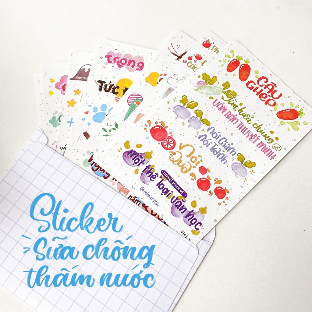 Sticker Tựa Bài Văn Học 8 / Tiêu đề Văn 8 - Sticker Ham Học - Hidari ...