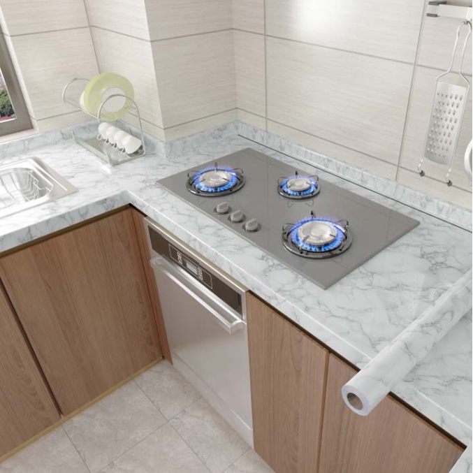 Decal giấy dán bếp tráng nhôm cách nhiệt YT211 ĐÁ TRẮNG LOANG khổ 60cm | Shopee Việt Nam