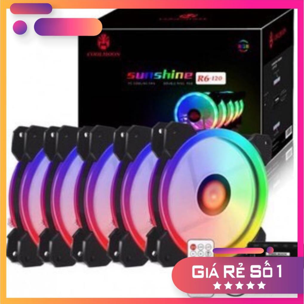 Bộ 5 Fan Led RGB Coolmoon L9 / Tặng Bộ Hub Kết Nối Nguồn Và Điều Khiển ...