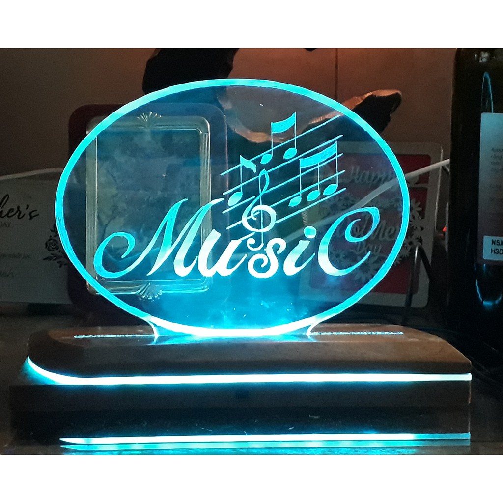 Đèn led 3D chữ Music | Shopee Việt Nam