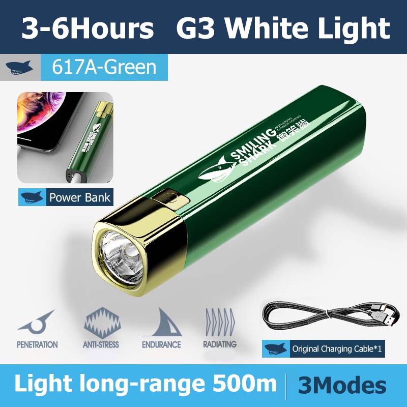 Đèn pin SMILING SHARK 617A mini cầm tay 3 chế độ điều chỉnh dành cho ...