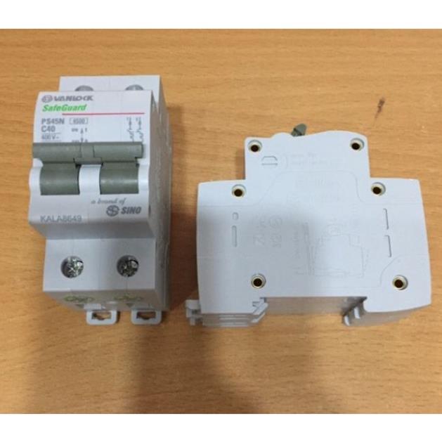 Cầu dao tự động 2 tép, CB đôi, MCB 2P 16A,20A,25A,32A,40A,50A,63A Sino ...