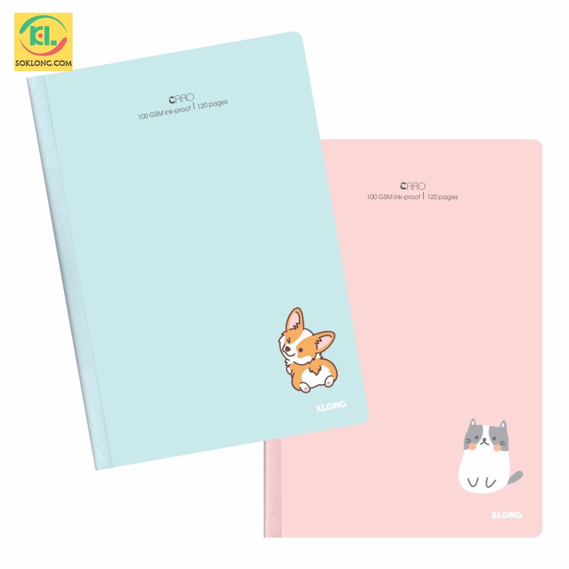 Sổ may dán gáy B5 Klong giấy kẻ ngang/dotgird/caro VPPKLONG, cuốn tập vở Klong nhiều mẫu ...