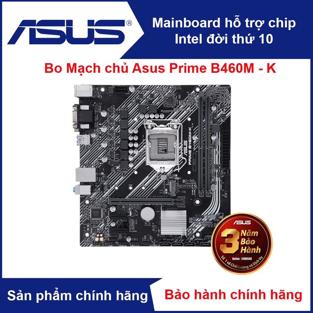 Bo mạch chủ Mainboard ASUS PRIME B460M-K socket 1200 (hỗ trợ Chip Intel ...
