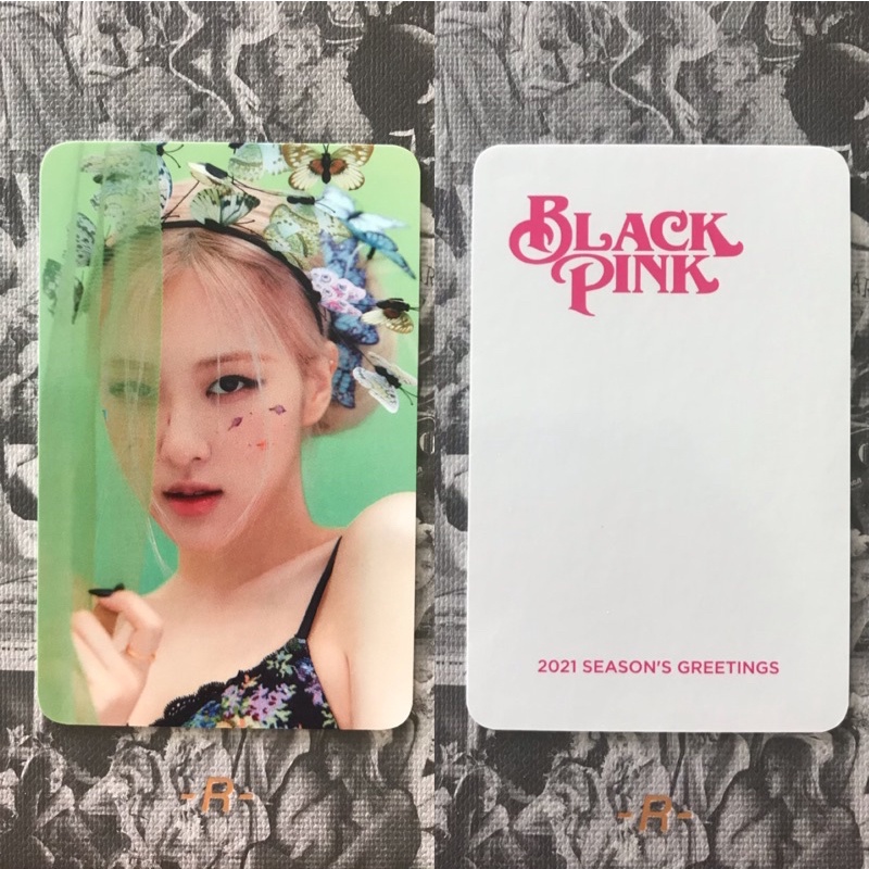 [official Toploader]blackpink Card Rosé Nền Xanh Blackpink Seasons
