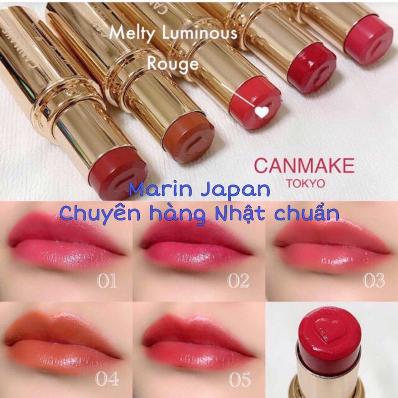 Son dưỡng Canmake Chính Hãng Nhật Bản - Melty Luminous Rouge Nhật Bản Màu 01 | Shopee Việt Nam