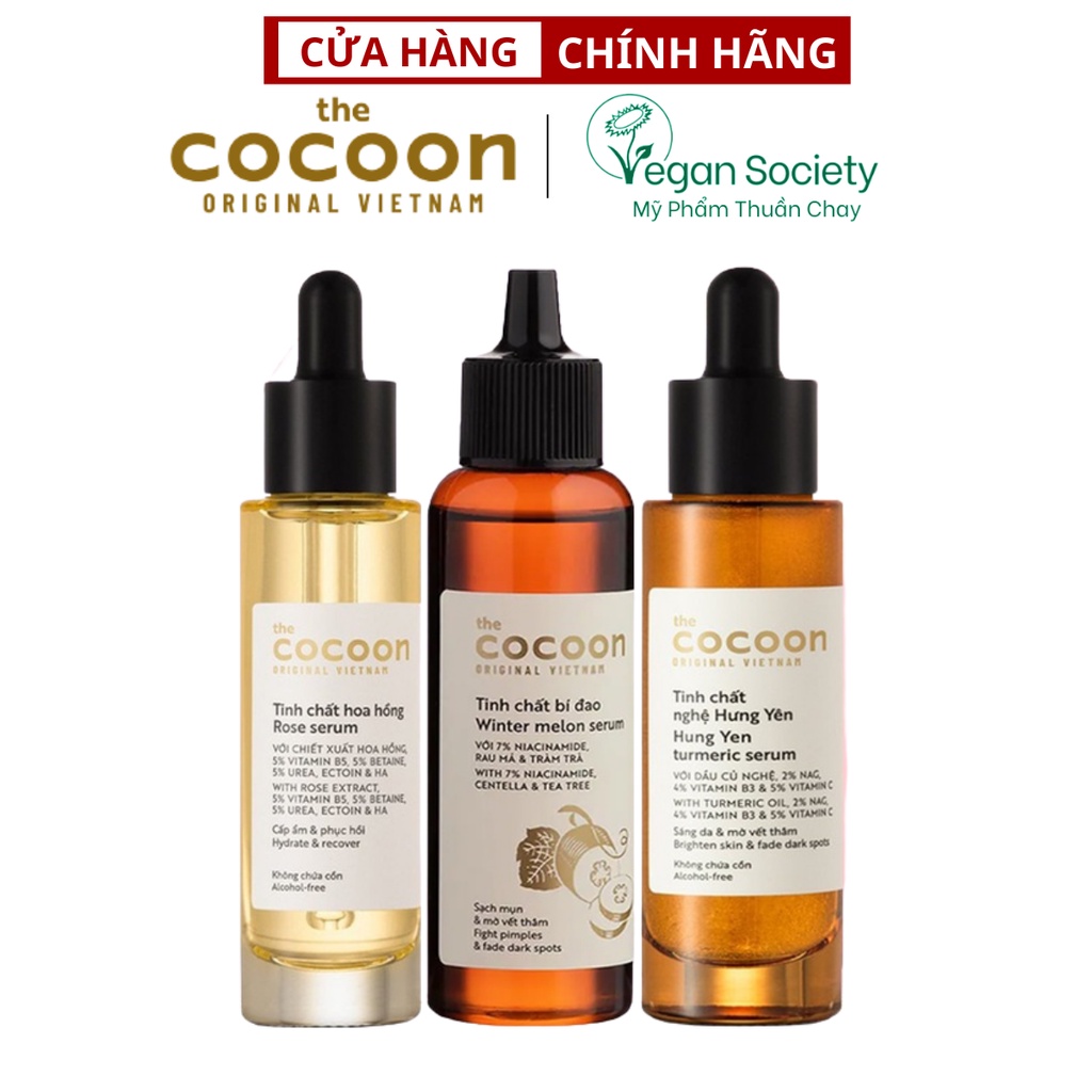 Tinh chất serum Cocoon giúp giảm mụn, làm sáng da , mờ thâm và cấp nước ...