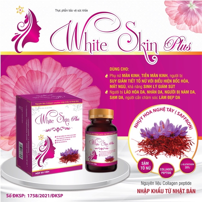 viên uống white skin plus mẫu mới | Shopee Việt Nam