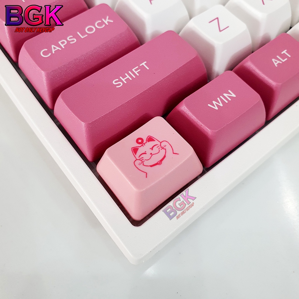 Keycap Lẻ Chủ Đề Nhật Bản OEM profile in dye sub Màu Hồng Nut Phím Cơ ...