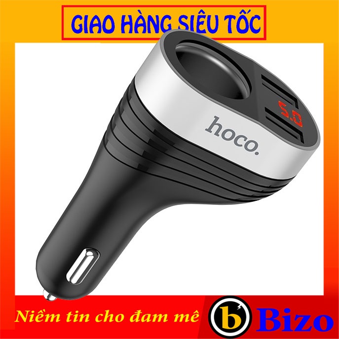 Tẩu sạc điện thoại trên xe hơi Hoco Z29 có đèn báo, tẩu sạc điện thoại trên oto 2 cổng USB 2,4A ...
