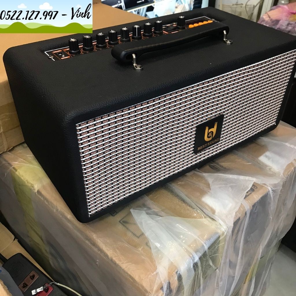 Loa mini xách tay Best Sound M5 + 2 micro không dây - Hệ thống 2 Loa bass 13.5cm và 2 loa treble ...