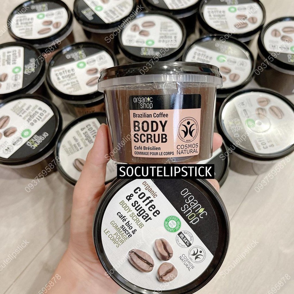 Tẩy TBC Organic Shop Brazilian Coffee Body Scrub 250 ml | Shopee Việt Nam