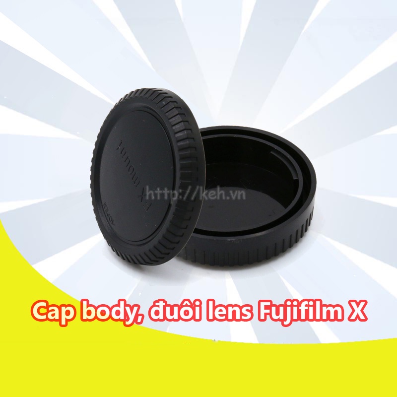 Nắp cap sau lens FX, Nắp body cho lens/máy ảnh Fujifilm X mount ( Rear cap, body cap ngàm FX ...
