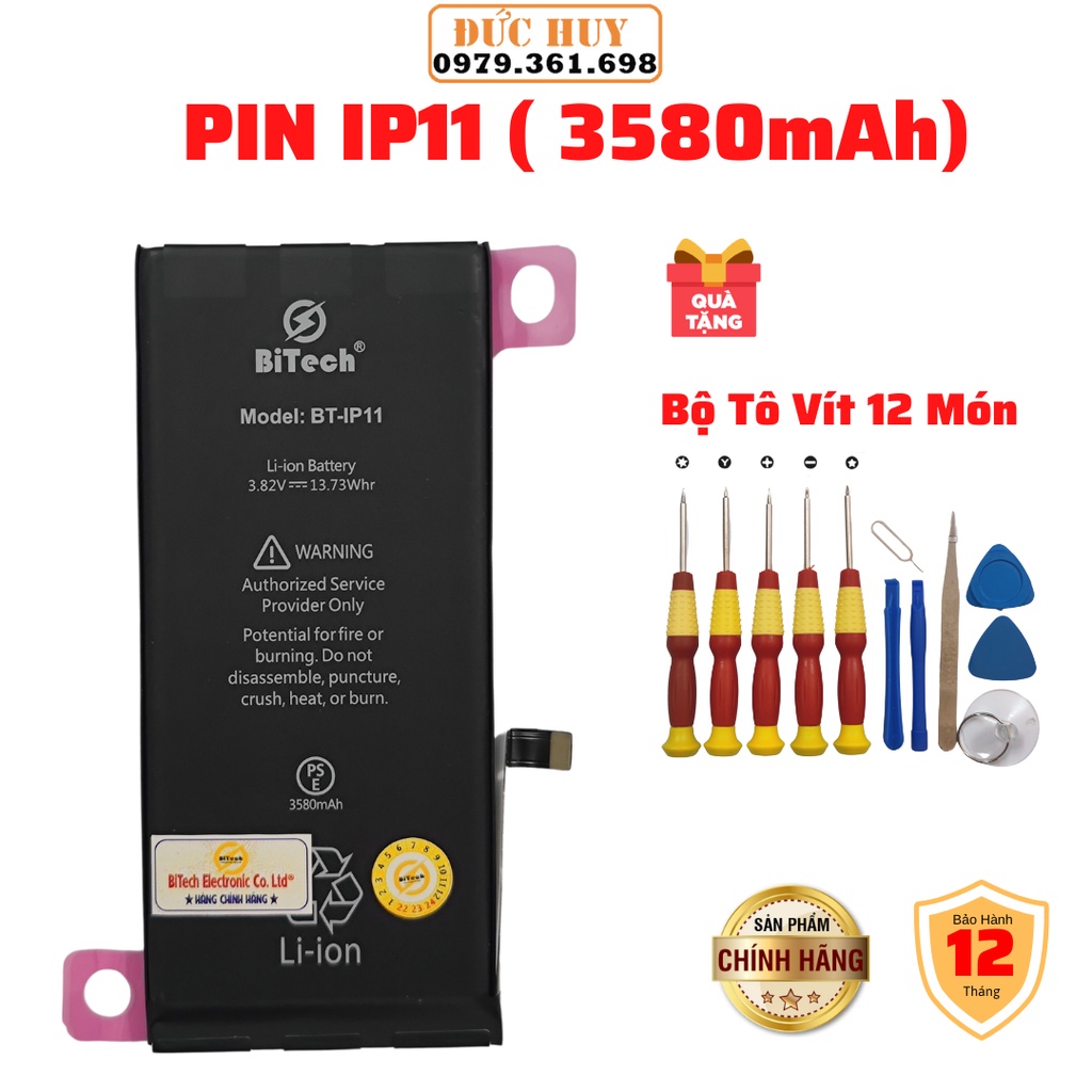 Pin IP11 Dung Lượng Cao BiTech BT-IP11 ( 3580 mAh ) | Shopee Việt Nam