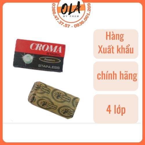 Dao Tem, Dao Lam Cạo Râu Croma Đức Chuẩn Xịn 1 Hộp 10 Cái - Mỹ Phẩm Ola ...