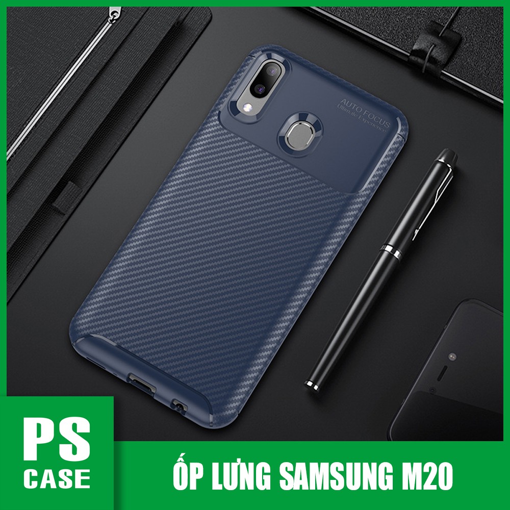 (Màu xanh) Ốp lưng Samsung M20 dẻo chống sốc cao cấp - PS Case phân ...