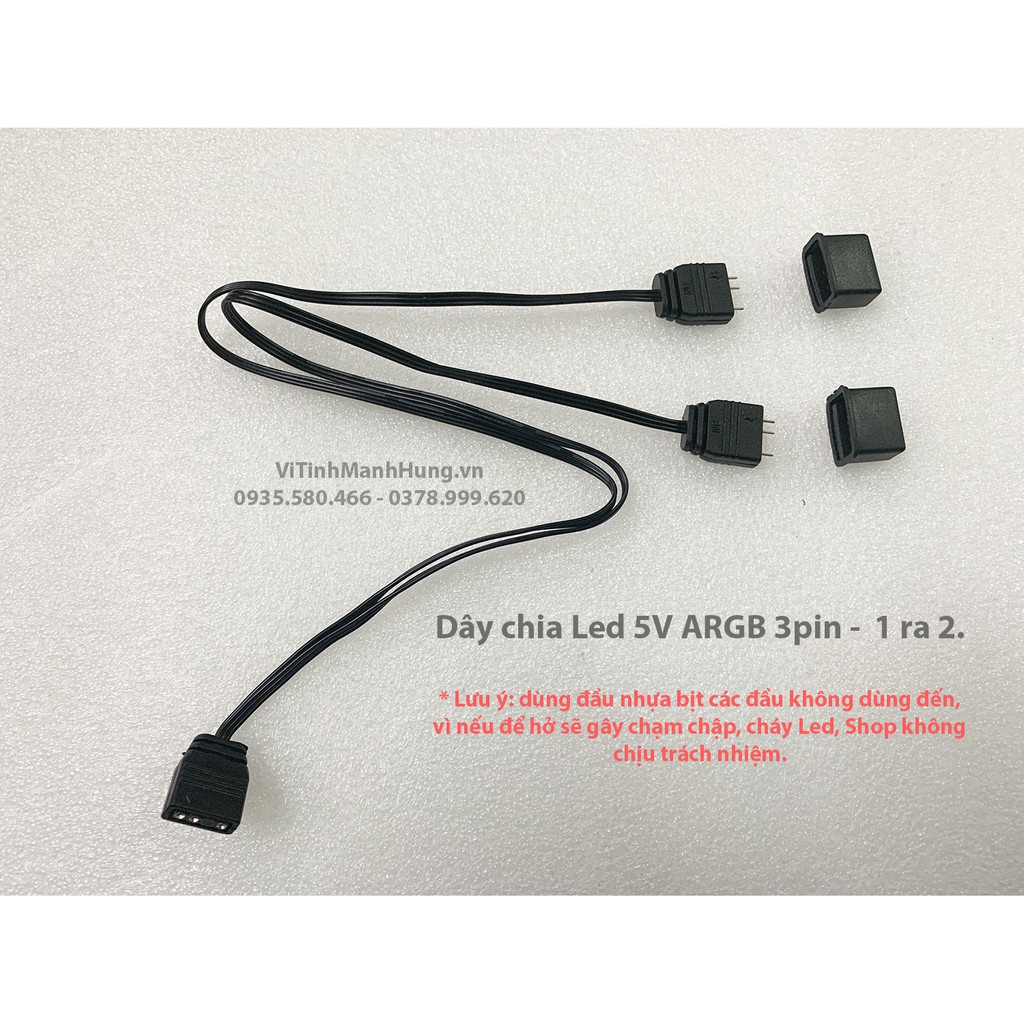 Dây chia Led 5V ARGB - 3 pin - 1 ra 2, 1 ra 4, Đen / Trắng, dài 30cm ...