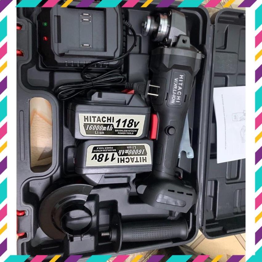 Máy Mài Pin HITACHI 118V - Không Chổi Than [ FULL BOX ] - Máy Cắt Cầm Tay - 2 PIN (bảo hành 12 ...
