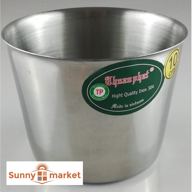 Bộ 5 ly inox 304 cao cấp size 10cm làm đá, khuôn làm bánh flan, rau câu ...