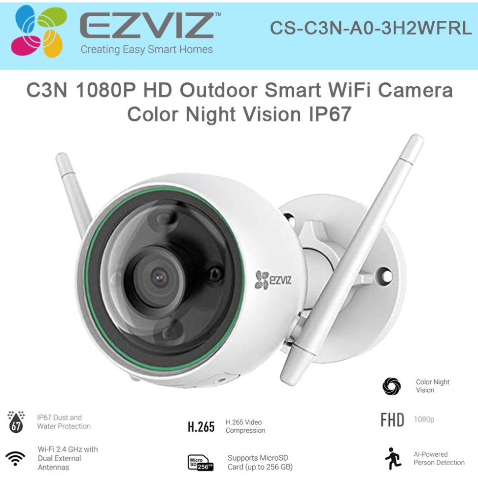 Camera IP WiFi EZVIZ CS - C3N (A0-3H2WFRL) | Shopee Việt Nam