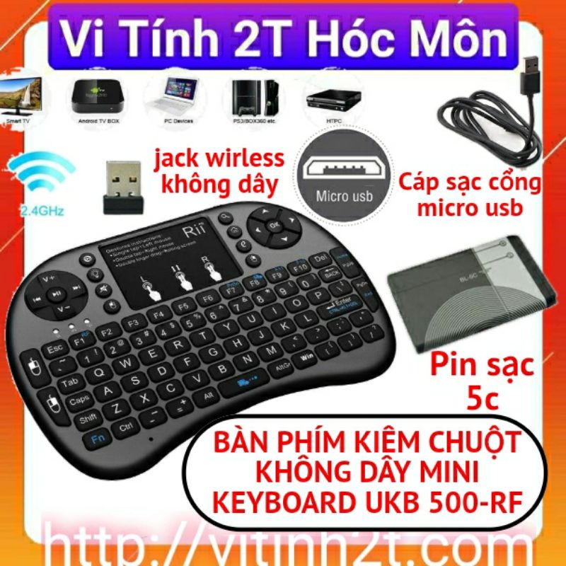 Bàn Phím Kiêm Chuột Wireless Mini key UKB-500-RF ukb 500 ukb500 ...