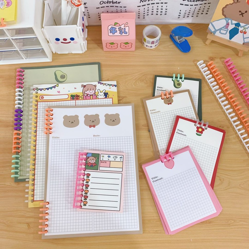 Vòng Gắn Kết Bằng Nhựa Cho Giấy Khổ A5/B5/A4 20/26/30 Lỗ | Shopee Việt Nam