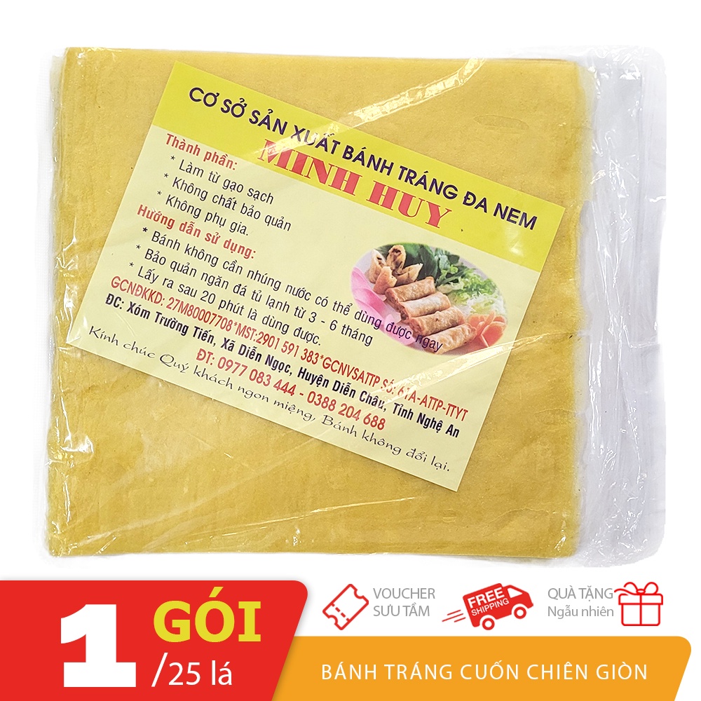 Bánh tráng đa nem Minh Huy - Nghệ An chiên vàng giòn không hút dầu | Shopee Việt Nam