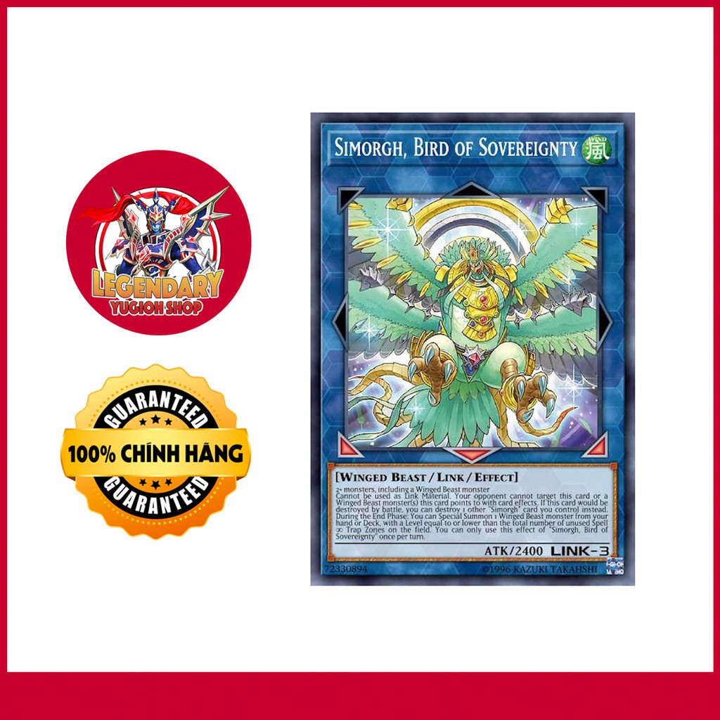 [Thẻ Bài Yugioh Chính Hãng] Simorgh, Bird of Sovereignty | Shopee Việt Nam