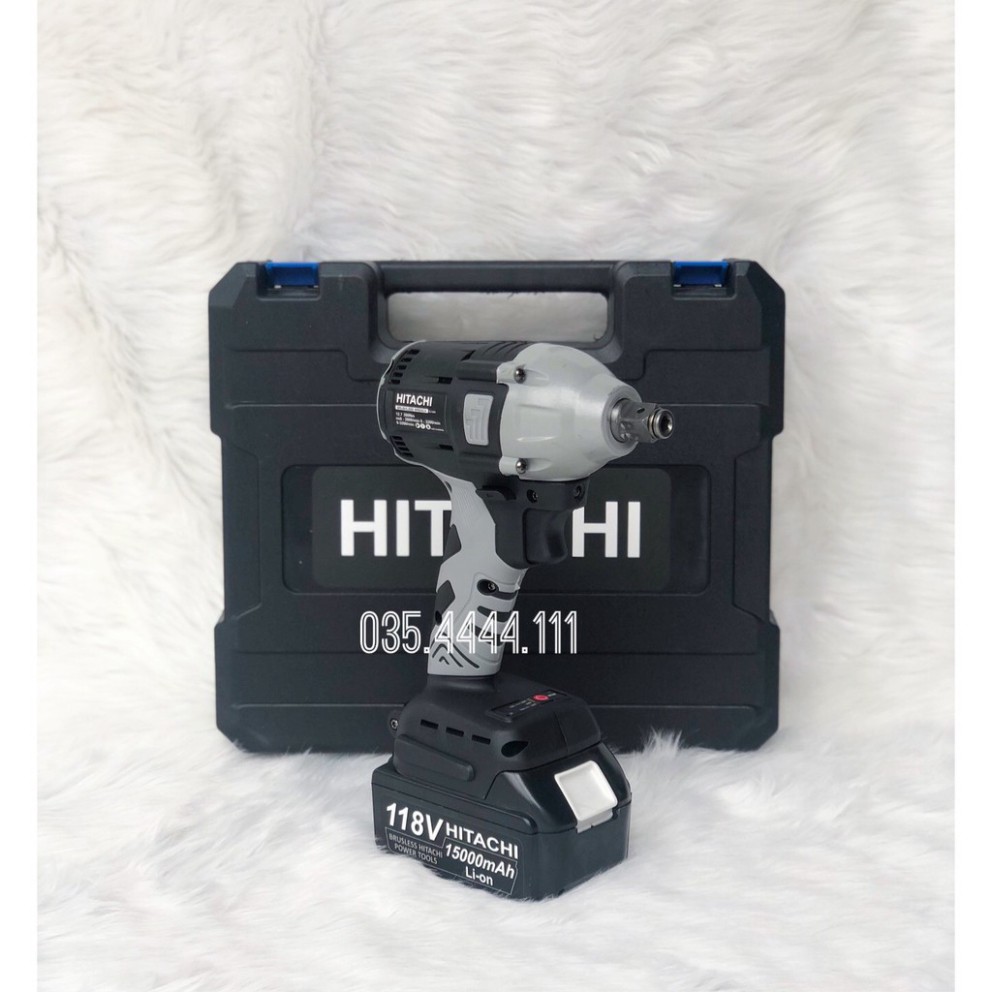 [Chính Hãng] Máy siết bulong Hitachi 118V 2 Pin 15000 mAh - Tặng phụ kiện như hình | Shopee Việt Nam