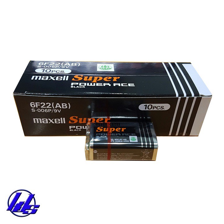 Pin vuông 9V Maxell Super Power ACE - Hộp 10 viên | Shopee Việt Nam