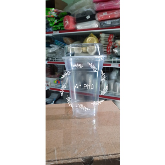 50 Bộ Ly Bằng Nắp Cầu Thấp Nắp vuông nắp cầu cao 360ml 600ml 500ml 700ml | Shopee Việt Nam