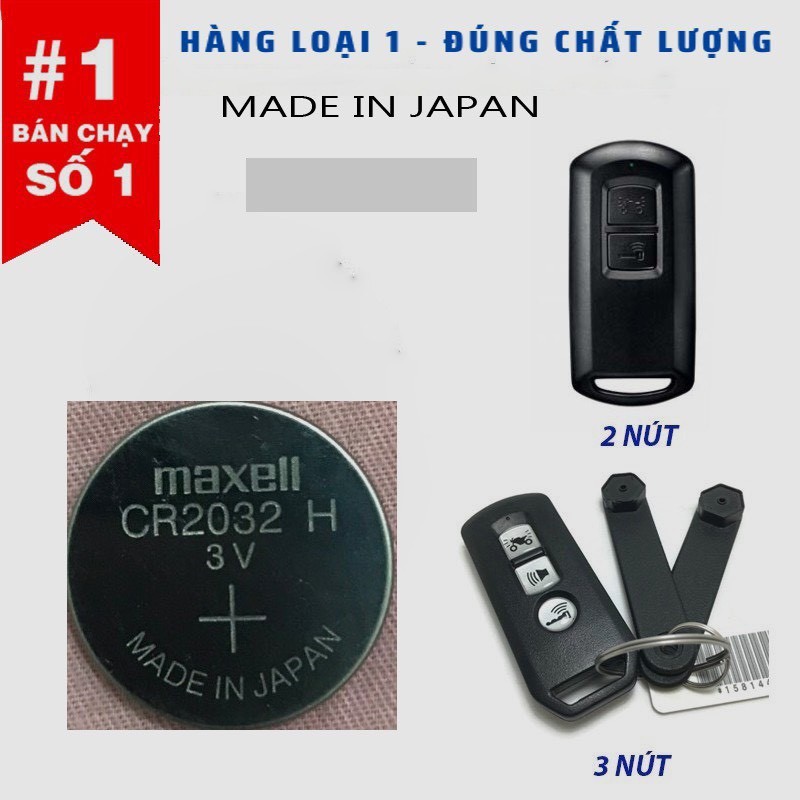 Pin Chìa Khoá Điều Khiển Smartkey Honda Remote SH, VISION, AIRBLADE ...