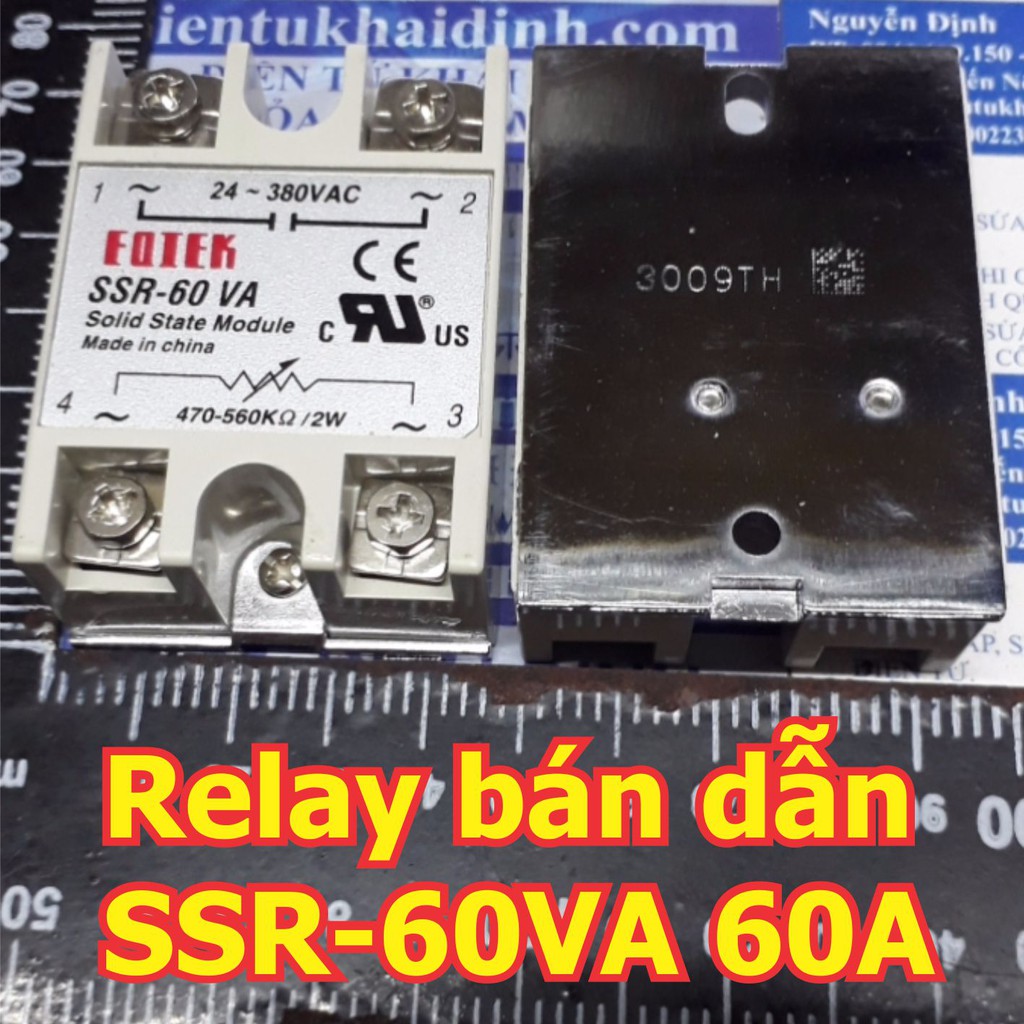Relay bán dẫn, Solid state Relay SSR-60VA OUT: 24-380VAc 60A, IN ...
