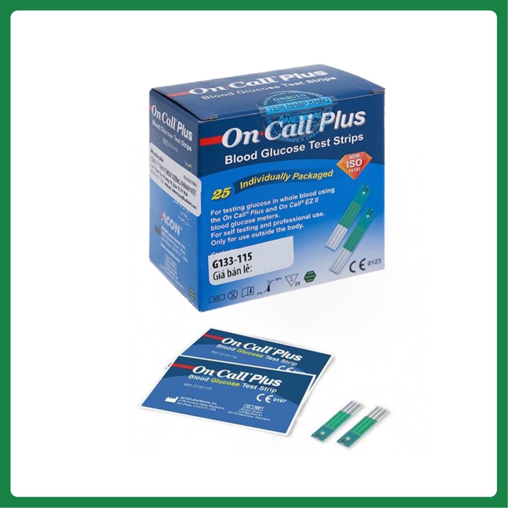 Que thử đường huyết Acon OnCall Plus [Hộp 25 que] - Dùng Cho Máy Đo ...