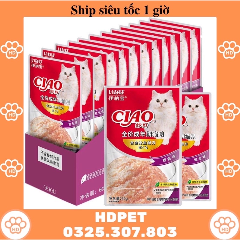 Pate ciao 60g thơm ngon cho mèo ĐỦ VỊ | Shopee Việt Nam