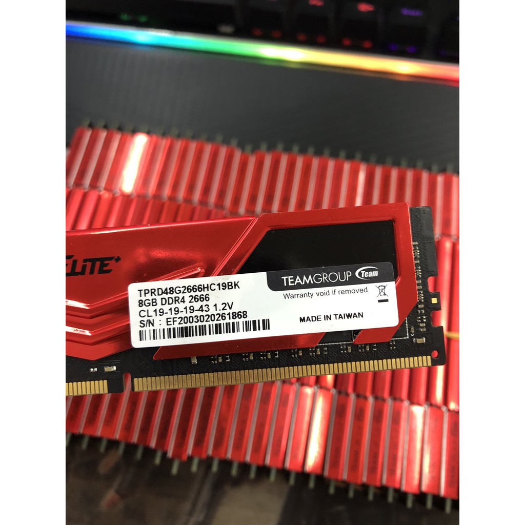 RAM Team Elite DDR4 8Gb/ Bus 2666 (Tản đỏ) - còn bảo hành 10/2024 ...