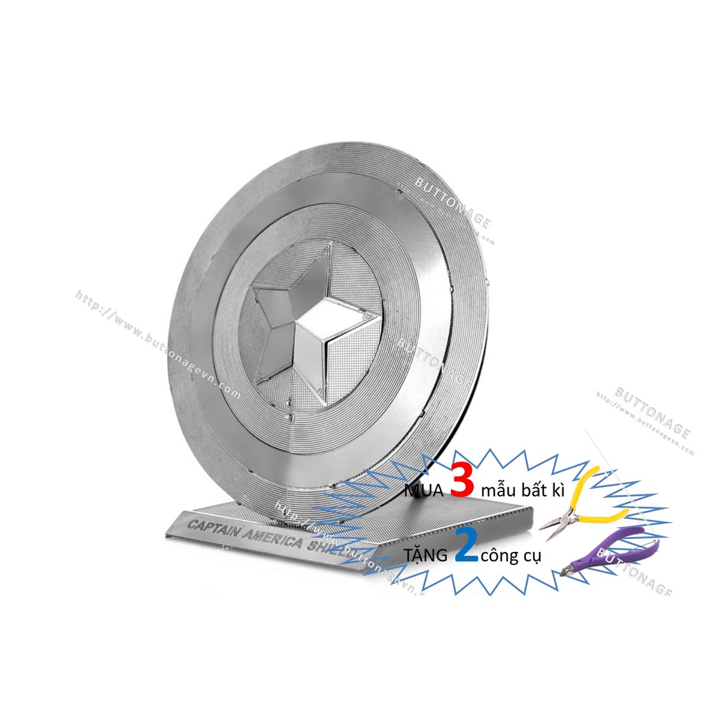 Mô Hình Lắp Ghép kim Loại 3D Khiên Của Captain America | Shopee Việt Nam