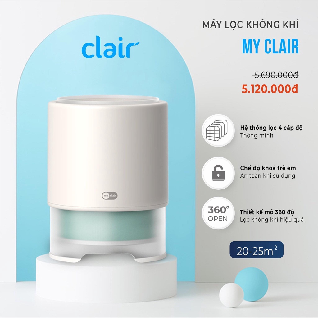Máy lọc không khí Clair - MY CLAIR (20-25M2) | Shopee Việt Nam